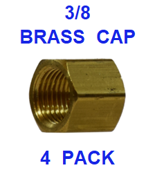 BPCA37 3/8 BRASS CAP (4 PACK) | Bolt Bandits