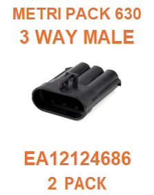 EA12124686 APTIV METRI-PACK 630 3 WAY MALE BODY (2 PACK) | Bolt Bandits