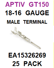 EA15326269 18-16 GAUGE GT150 SERIES MALE TERMINAL (25 PACK) | Bolt Bandits