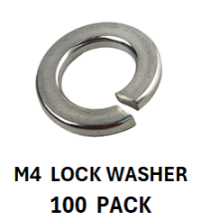 M2L104 M4 LOCK WASHER A2-70 STAINLESS STEEL (100 PACK) | Bolt Bandits
